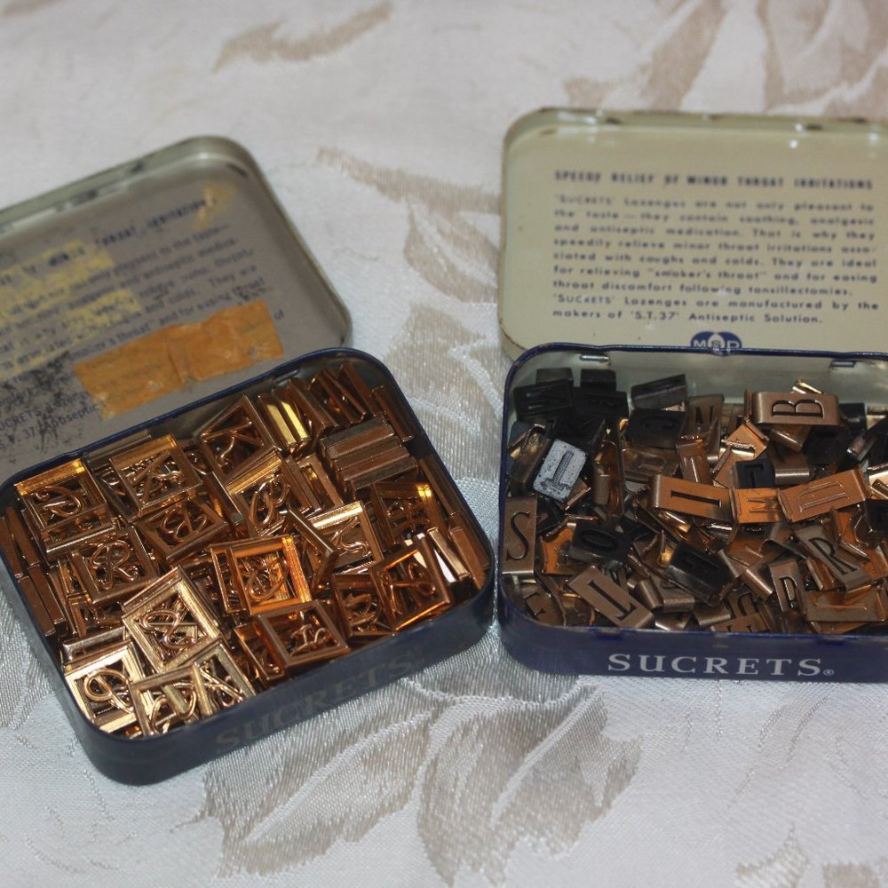 100+ Small Metal Letters For Crafts Jewelry Etc - Gem